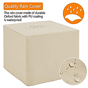 Yaheetech Fire Pit Propane Fire Pit 30 in 50,000 BTU Square Gas Firepits with Glass Tabletop and Water-Resistant Cover for Outside, 2 in 1 Large Outdoor Fire Table for Patio/Garden/Backyard