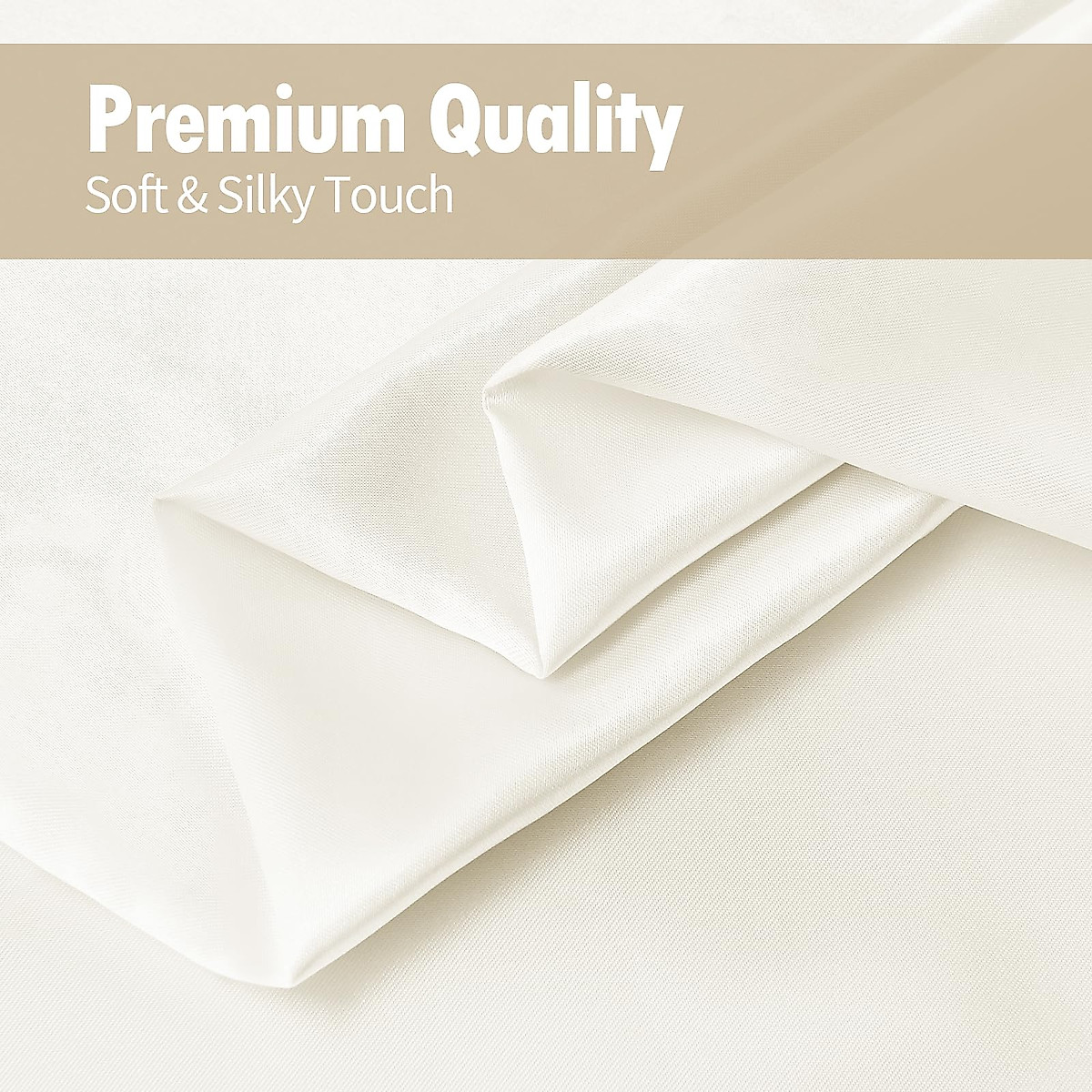 Cibhlea Premium Satin Fabric - Smooth & Shimmering Satin, 58" Wide | Ideal for Wedding Dresses, Decorations, and Crafts | Premium Quality, Soft & Silky Touch | Sold by The Yard (White, 3 Yard)