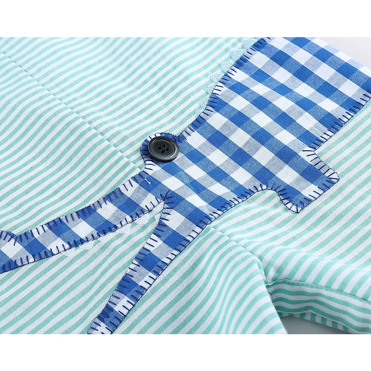 Lil cactus Baby Boys Applique Shortall Overalls Romper, 3-6 Months