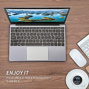 Habisder 2022 14 inch Windows 10 Laptop Computer, 8GB DDR3 RAM / 128GB SSD Notebook PC with Celeron J3455, 14.1" IPS 1366X768 IPS Display, Support 2.4G WiFi, BT, Long-Lasting Battery Laptops（Grey）