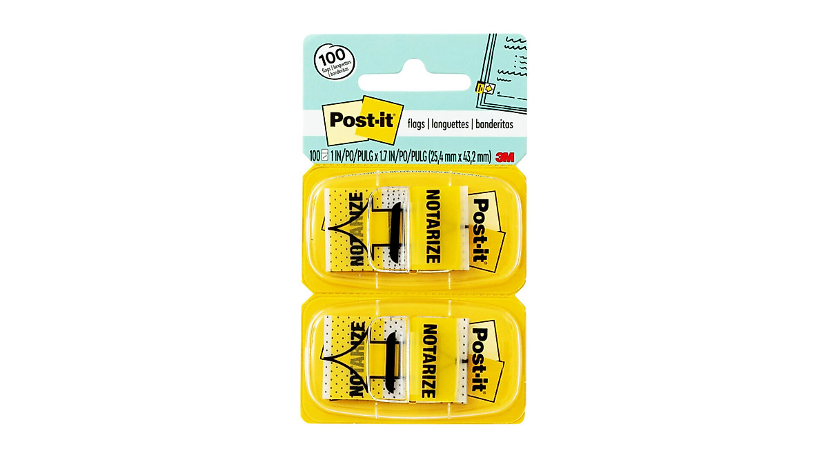 Post-it Notarize Flags - Fast, Secure Document Marking (50/Dispenser)