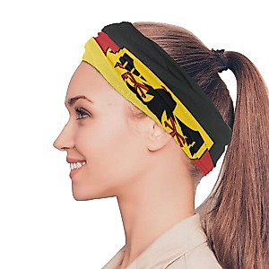 UWSG Fashion Bandanas,German Flag With Eagles Headwear Seamless Neck Gaiter, Headwrap, Balaclava, Helmet Liner for Motorcycle Riding Biker Fishing Hunting Outdoor Running