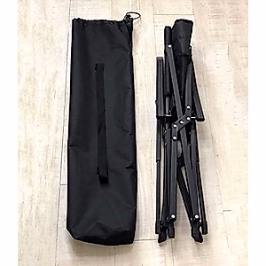 S'more Camping Aluminum High Armchair, Lightweight Folding Chair with Back Pocket, Portable Outdoor Chair with Carry Bag for Camping, Picnic, Fishing, Hiking, Sports Meeting, BBQ, Beach (Black)