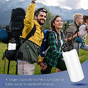 Raiten 8 Pcs 32oz Sublimation Blank Sports Water Bottle Bulk Stainless Steel Tumbler Vacuum Flask Double Layer Insulated with Wide Mouth Lid DIY Bottles for Gym, Hiking, Camping, Hot or Cold Drinks