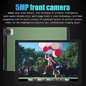 Honio 10 Inch Tablet, 100-240V 5G WiFi Night Reading Mode Game Tablet Octa Core Processor Support Fast Charging for Kids Learning (US Plug)