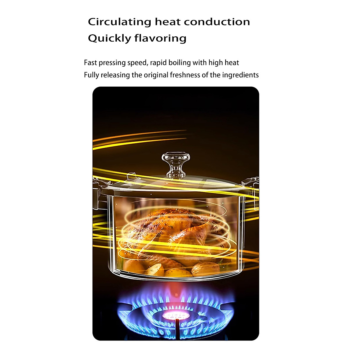 Olla de presion Non-stick Enamel Micro Pressure Cooker,Enamel Lining Pressure Cooker Non-Stick Push Pull Lock Pressure Pot with Lid Silicone Seal Spill-Proof Valve Pressure Pot,White