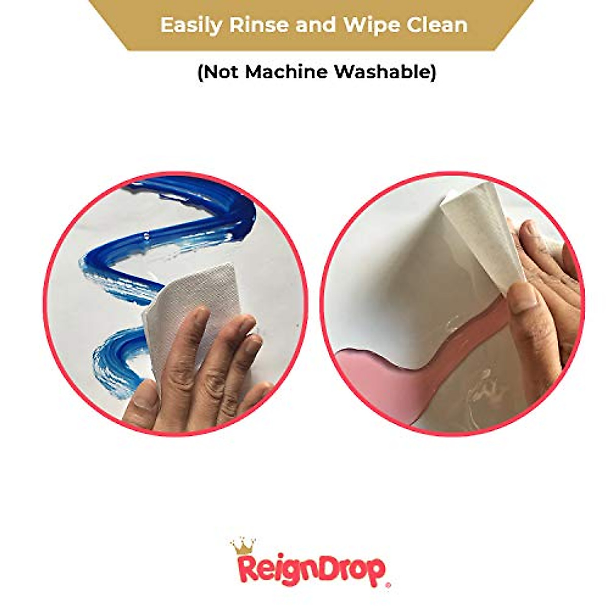 Baby Splat Mat 54" Large - Clear Non-Toxic Floor Splat Mat for Under High Chair and Table Cover, Anti-Mess Mat, Easy to Clean - for Arts ,Crafts, Protector for Pets, Cat or Dog (Clear Round)