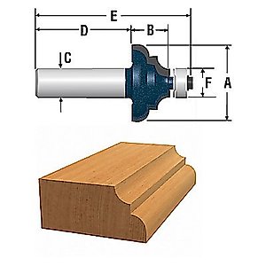 BOSCH 85604MC 1-3/8 In. x 11/16 In. Carbide-Tipped Cove and Bead Router Bit