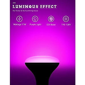 JandCase BR30 Halloween Light Bulbs, E26 Base Halloween Purple & Orange Indoor Flood Light Bulbs, Orange Purple Flood Light Bulbs for Halloween Decoration,11W(65W Equivalent),Not-Dimmable, 2 Pack