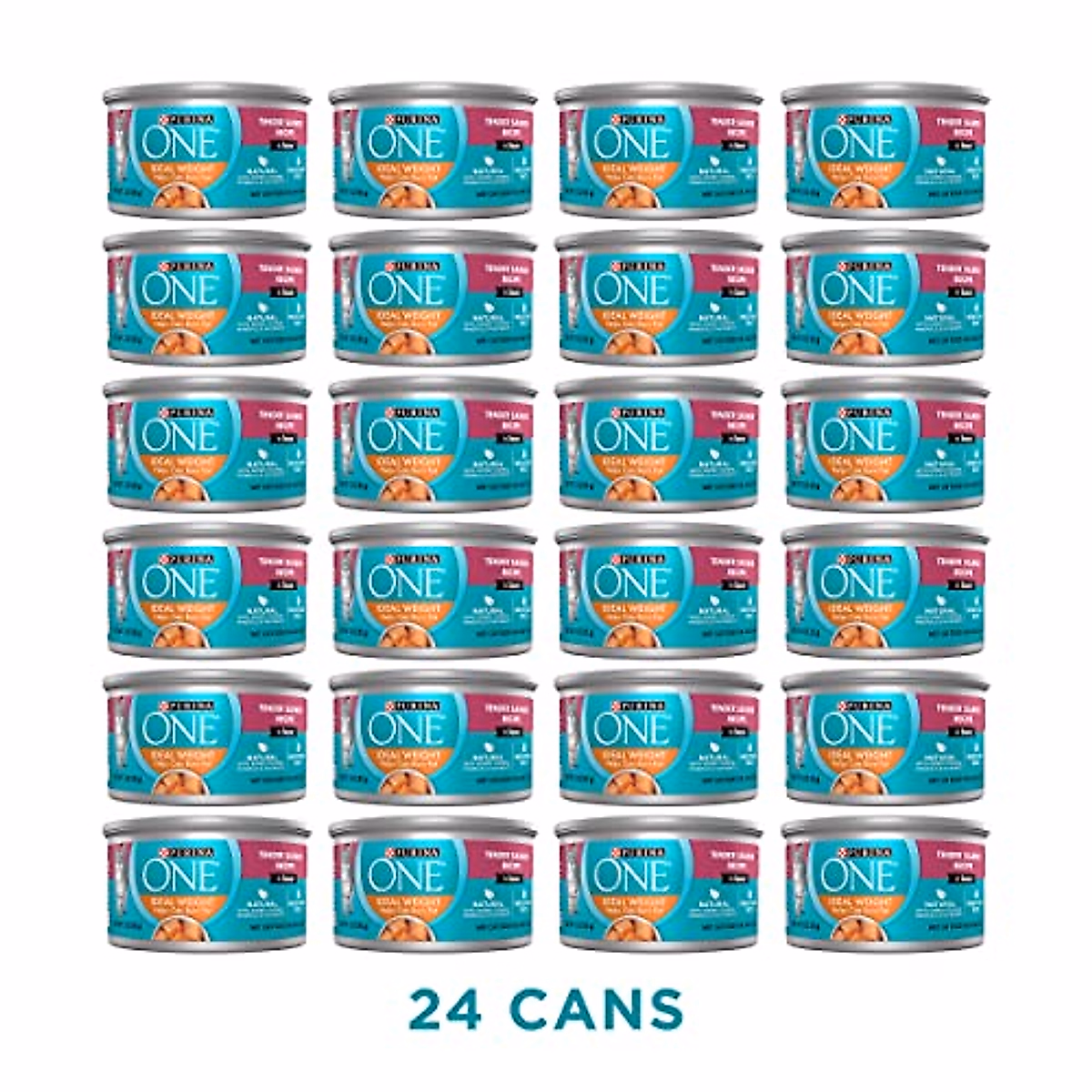 Purina ONE Natural Weight Control Wet Cat Food, Ideal Weight Tender Salmon Recipe - (24) 3 Oz. Pull-Top Cans
