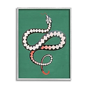 Stupell Industries Flexible Viper Symbol Snake Reptile Vivid Portrait, Design by Grace Popp
