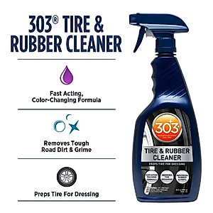 303 Tire and Rubber Cleaner - Preps Tires for Dressing - Fast Acting Foaming Formula - Removes Tire Browning - Safe for All Rubber and Vinyl, 32 fl. oz. (30579CSR)