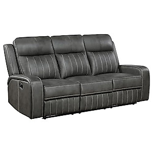 Coaster Home Furnishings Raelynn Upholstered Motion Reclining Sofa Grey