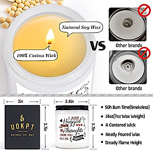 Thinking of You Gifts for Women - Lavender Scented Hug Friendship Candle for Best Friend Unique Birthday Present for Woman Female Male Men Coworker Sister BFF Mom Girlfriend Get Well Soon Gift