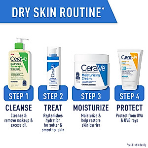 CeraVe Hydrating Foaming Oil Cleanser | Moisturizing Oil Cleanser for Face & Body with Squalane Oil, Hyaluronic Acid & Ceramides | For Dry to Very Dry Skin | Fragrance Free & Residue Free | 8 FL Oz