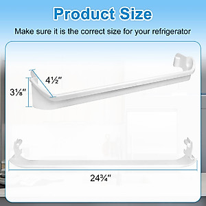 240534901 Door Shelf Rack Bar （2PACK）Compatible with frigidaire or kenmore Refrigerator Replacement Shelves Door Retainer frigidaire Door Shelf Replacement-240534901,AP3214630,948954,AH734935,PS734935