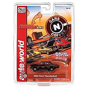 Auto World Thunderjet 1964 Ford Thunderbolt (Maroon) HO Scale Slot Car