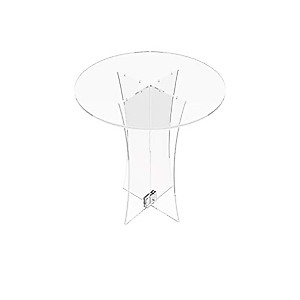 FixtureDisplays® Clear Plexiglass Lucite Acrylic Round Dining/Tradeshow Table, 28" Diameter x 31" Height 10033-1