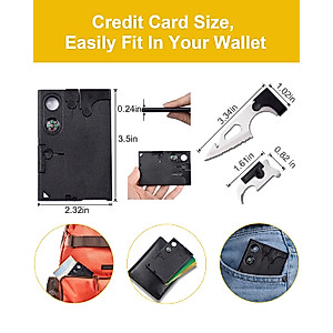 Upgraded Credit Card Tool Multitool - Fathers Gifts for Dad Him 18 in 1 Multi-Tool Gadgets - Christmas Gifts for Men Dad Father Women Stocking Stuffers Wallet Tools With Blade Compass Screwdrivers