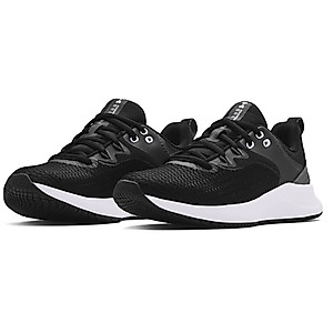 Under Armour Women's Charged Breathe Tr 3, Black (001)/White, 8.5 M US