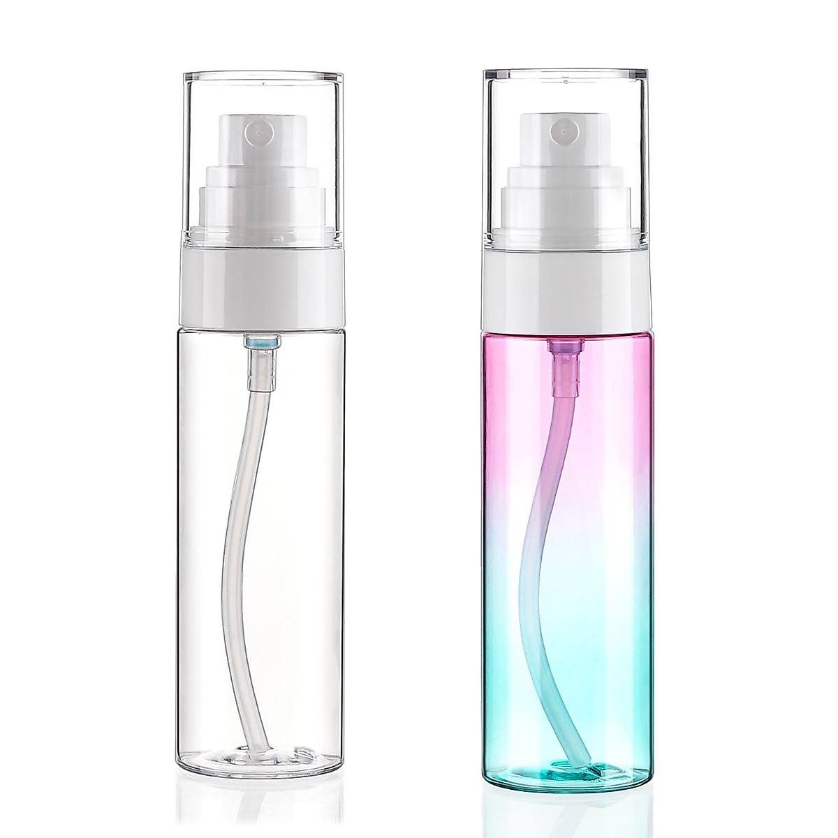 Fine Mist Spray Bottle Plastic Spray Bottles 3.4oz/100ml 2Pack Makeup Setting Spray Bottle TSA Approved Empty Cosmetic Refillable Travel Bottle Containers Sprayer for Water,Perfume,Essential