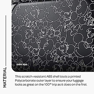 AMERICAN TOURISTER Disney Hardside Luggage With Spinner Wheels, Mickey Mouse Scribbler Multi-Face, 2-Piece Set (20/28)