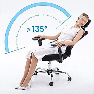 FKSDHDG Ergonomic Office Chair High Back Mesh Office Chair Computer Chair Desk Chair with 3D Armrest and Adjustable Headrest, Ergonomic Curved Lumbar Support (Color : D)