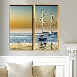 PIXY CANVAS Floater Frame 12x24 for 1-1/2 (1.5) inch Deep Canvas Paintings/Canvas Prints/Wood Canvas Panels/Wall Art/Wall Decor/Home Decor/Artwork (Rustic Gold, 12 x 24 inch, Landscape)
