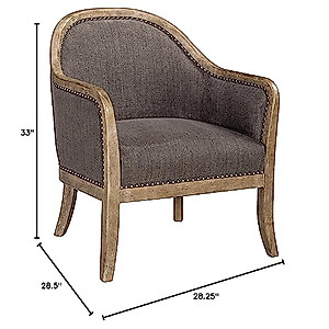 Signature Design by Ashley Engineer Vintage Casual Accent Chair with Nailhead Trim, Brown