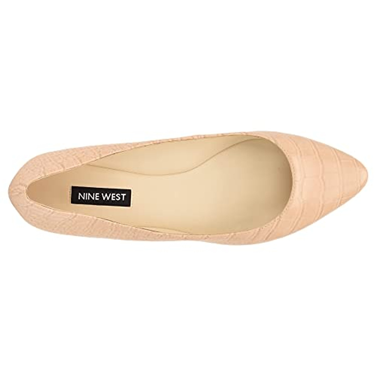 Nine West Speakup Flat Warm Blush Crocodile 8.5 M