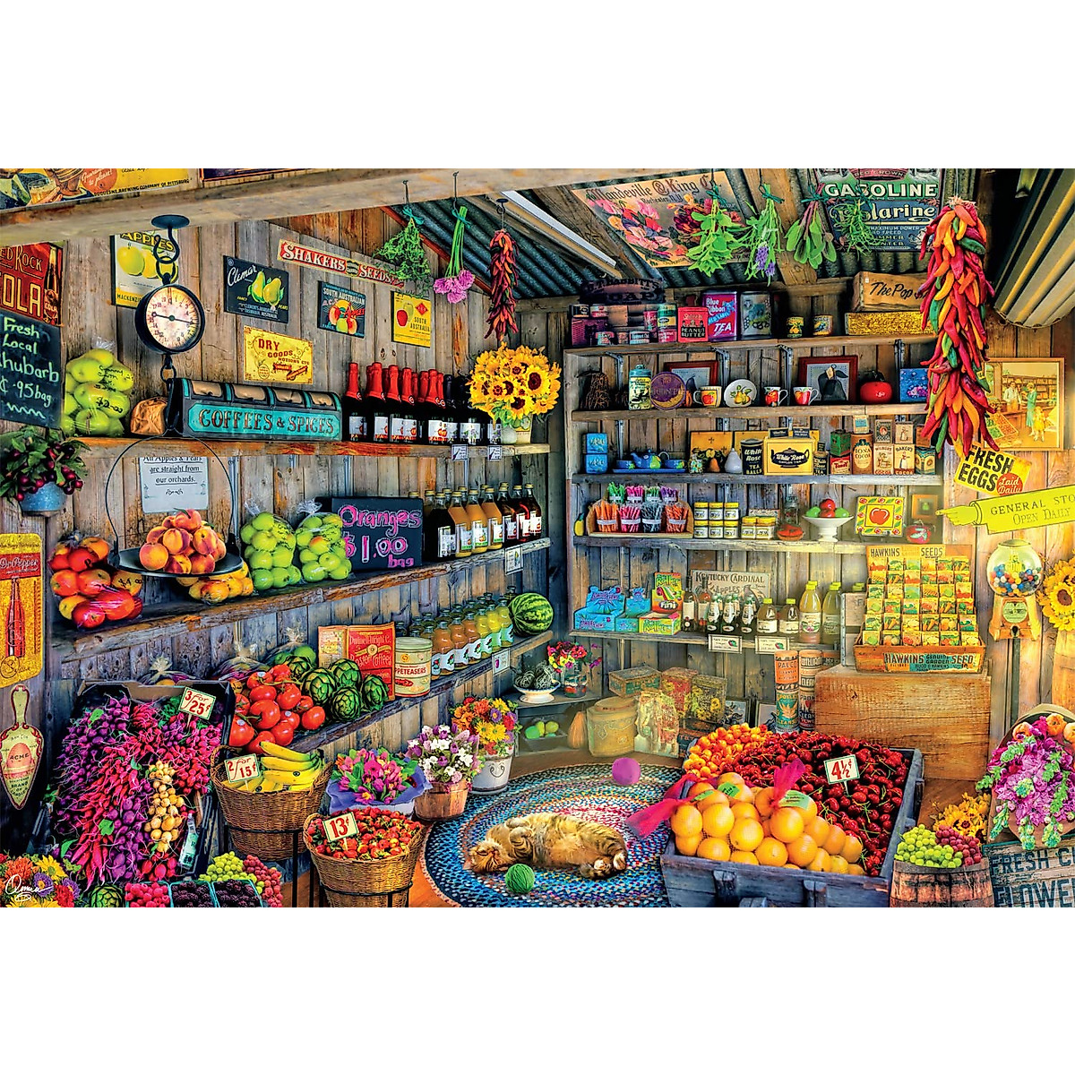 Buffalo Games - Aimee Stewart - Farm Fresh - 2000 Piece Jigsaw Puzzle for Adults Challenging Puzzle Perfect for Game Nights - Finished Puzzle Size is 38.50 x 26.50