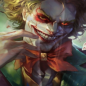 Joker Playing Card Bedding Set 3D Printedmagical Characters Comforter Covers Duvet Cover Quilt Cover with Pillowcases 3 Pieces Microfiber for Childrens And Adults with Zipper Closure Full（203x228cm）