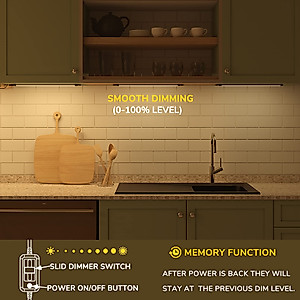 GETINLIGHT 12-inch Plug-in LED Under Counter Lights for Kitchen, Soft White 3000K, Pack of 6, IN-0110-26-SN