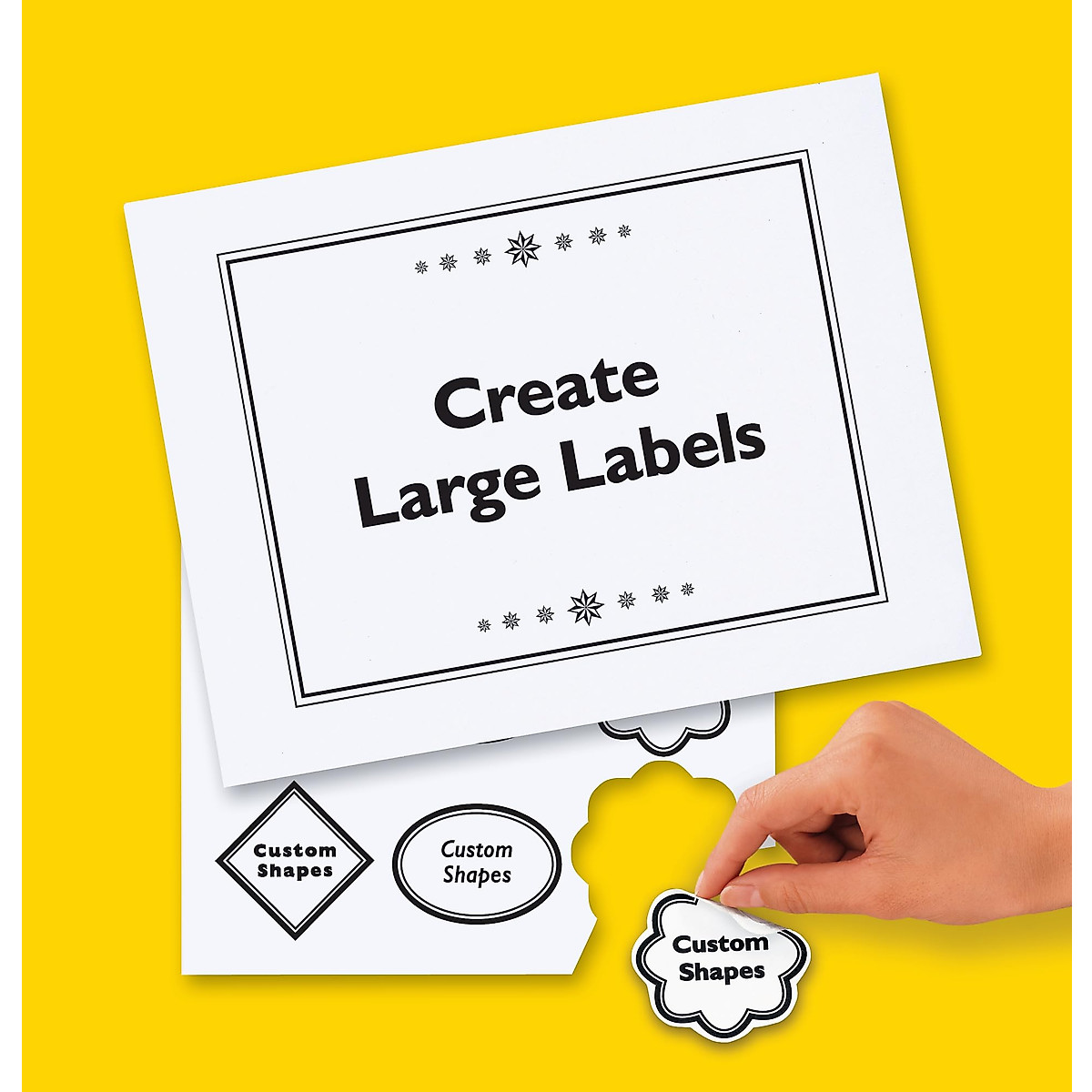 Avery Self-Adhesive Removable Laser Id Labels, White, 8.5 x 11 inches, 25 per Pack (6465)