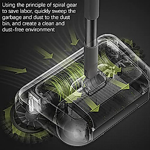 All-in-one Hand Push Sweeper Floor Soft Sweep Dustpan Set Household Home Sweeping Mopping Machine Vacuum Cleaner Adjustable Mop Brush Vacuum Cleaner 40in,1Pcs