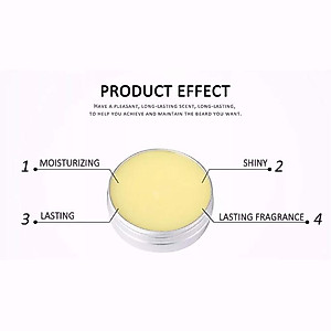AICHUN BEAUTY Men Beard Care Moisturizing Organic Growth Wax 100% Natural Beard Balm For Men 60g / 2.11oz