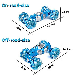 BEMITON Remote Control RC Cars for Boys,Gesture Sensing RC Stunt Car 6 7 8-12 9 10 11 Year Old Kids Gifts,4WD Off Road Double Sided Drift Truck,Transformer Remote Controlled Offroad Vehicle