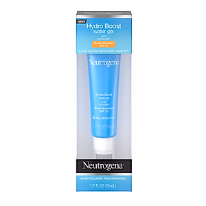 Neutrogena Hydro Boost Hydrating Hyaluronic Acid Gel Cream Moisturizer With SPF 15 Sunscreen, Daily Oil-Free and Non-Comedogenic Gel Cream, 1.7 fl. oz