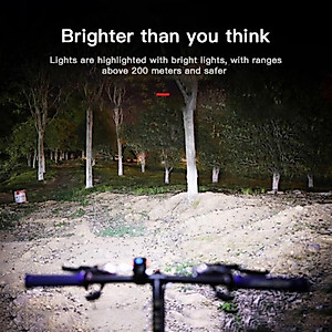 2500Lumen T6 Bicycle Light Front Lanterna Bicicleta MTB Headlight Bicycle Lamp Powerful Light for Bicycle Flashlight Lighting (Color : Bike Headlight)