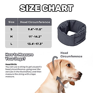 LEOTRAG Dog Calming Hoodie, No Flap/Shake Ear Wraps for Dogs, Adjustable Dog Ear Muffs for Noise Protection, Ear Wrap Head Cover for Dog Head Warp Anxiety Relief, Hematoma, Grooming and Force Drying