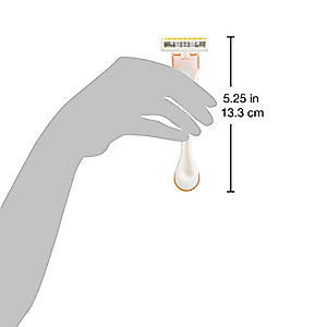 About Face Body Spa Shave 3-Blade Sensitive Disposable Razors With Coconut Oil Lube Strip, 4 Count