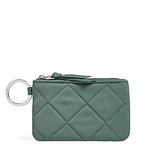 Vera Bradley Women's Performance Twill Zip ID Case Wallet, Olive Leaf, One Size