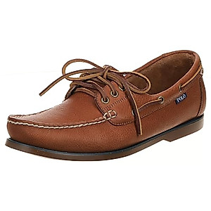 Polo Ralph Lauren mens Bienne loafers shoes, Tan Tumbled Leather, 10 US