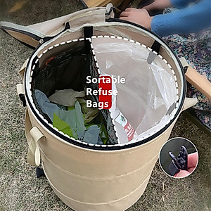 ANTING PRODUCTS Camping Pop up Trash Can, Camping Trash Can Collapsible,Pop up Trash Can with Lid,Collapsible Garbage Can for Camping,Outdoor Travel (Color C)