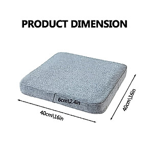 Yadlan Set of 1 Chair Cushion Seat Pads Dining Chair, Seat Cushions for Kitchen Chairs 1 Pack, Booster Cushion for Armchair Firm 40cm Square, Invisible Non Slip Area Chair Pads, with Zipper Beige