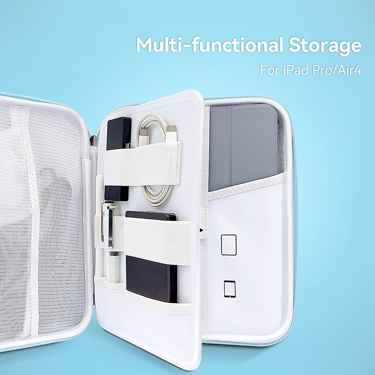 GeekShare Cute Bear 11 Inch Tablet Sleeve Case Compatible with iPad Pro(2021/2020/2018) Shockproof Case Compatible with iPad Air4/3 iPad 2020/2019 Carrying Storage Sleeve Bag