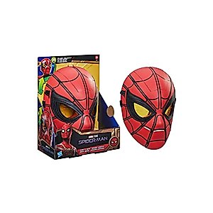 Spider-Man Marvel Glow FX Mask Electronic Wearable Toy with Light-Up Moving Eyes for Role Play, for Kids Ages 5 and Up
