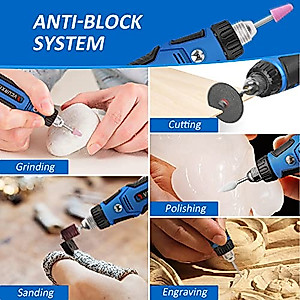 Cordless Rotary Tool, VCURXIDI 4V Mini Rotary Tool Kit with 72pcs Accessories, 3 Speed & USB Fast Charging, Portable Multi Purpose Power Tools for Small DIY, S&ing, Polishing, Engraving,5.9*0.98*1 in