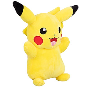 Pokemon 12" Large Pikachu Plush - Officially Licensed - Generation One Figure - Authentic Soft Stuffed Animal Toy - Valentine's Day & Easter Basket Stuffer Gift for Kids, Boys, Girls - 2+