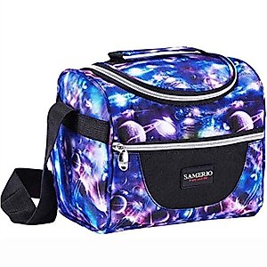 SAMERIO Lunch Box for Kids Insulated Lunch Bag for Boys Girls Cooler Tote Reusable Bento Bags Smooth Zipper& Lightweight Lunch Boxes for Children Student with Adjustable Strap